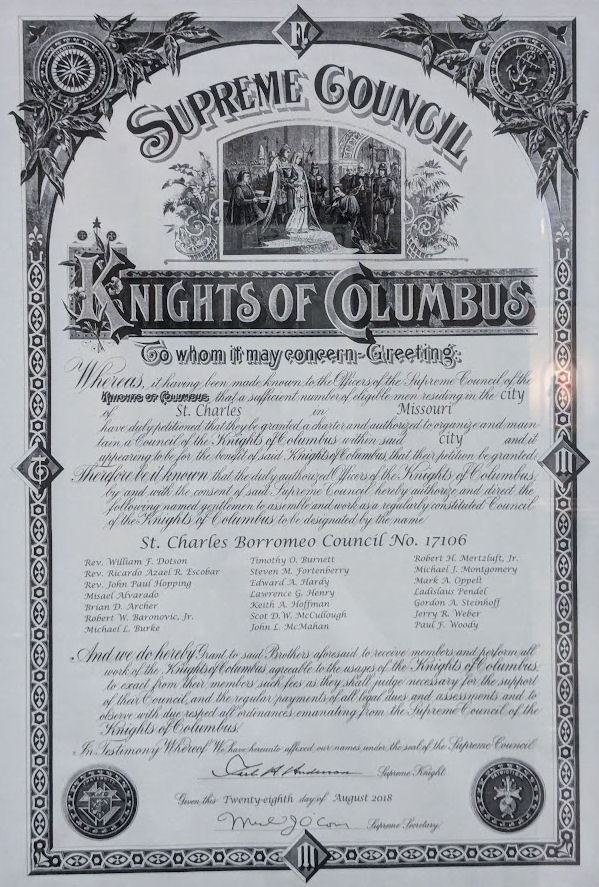 Contact Us – Knights of Columbus – St. Charles Borromeo Council 17106